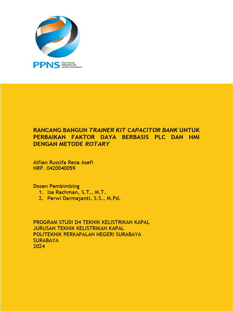 Rancang Bangun _i_Trainer Kit Capacitor Bank_ | PDF