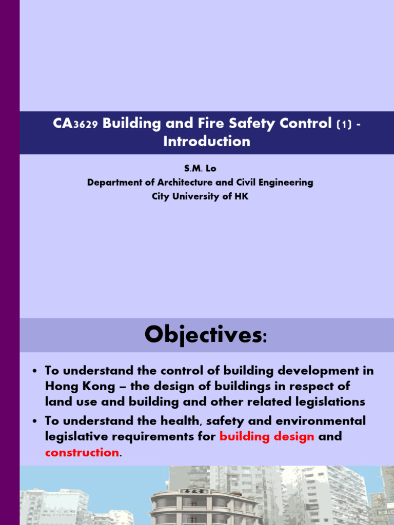 CA3629-Building Fire Safety Control 2015 (1) Notes | PDF | Zoning