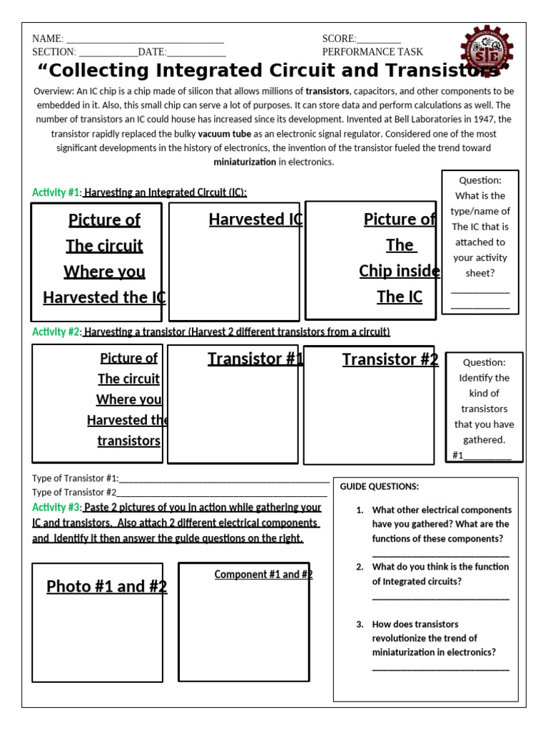 .short size Integrated ciruit and transistor lab | PDF | Integrated ...