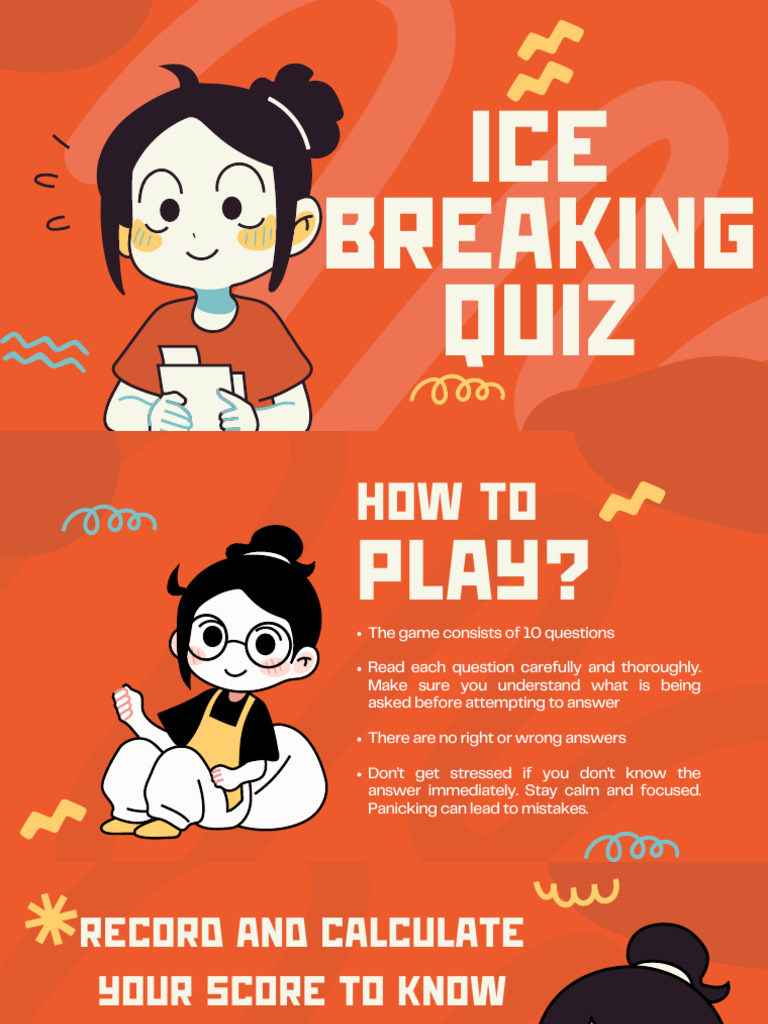ICE BREAKING Quiz Presentation | PDF