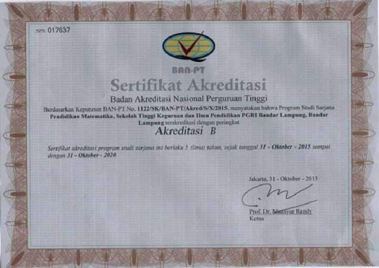 Sertifikat Akreditasi | PDF