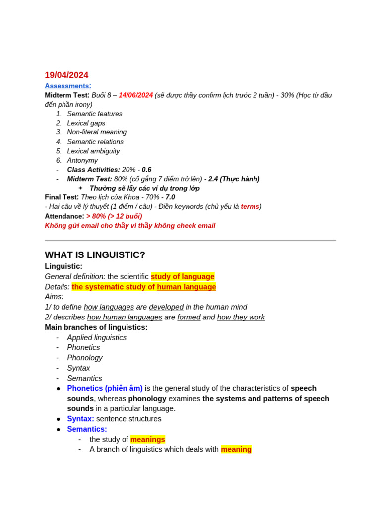 English Semantics (Repaired) | PDF | Semantics | Linguistics