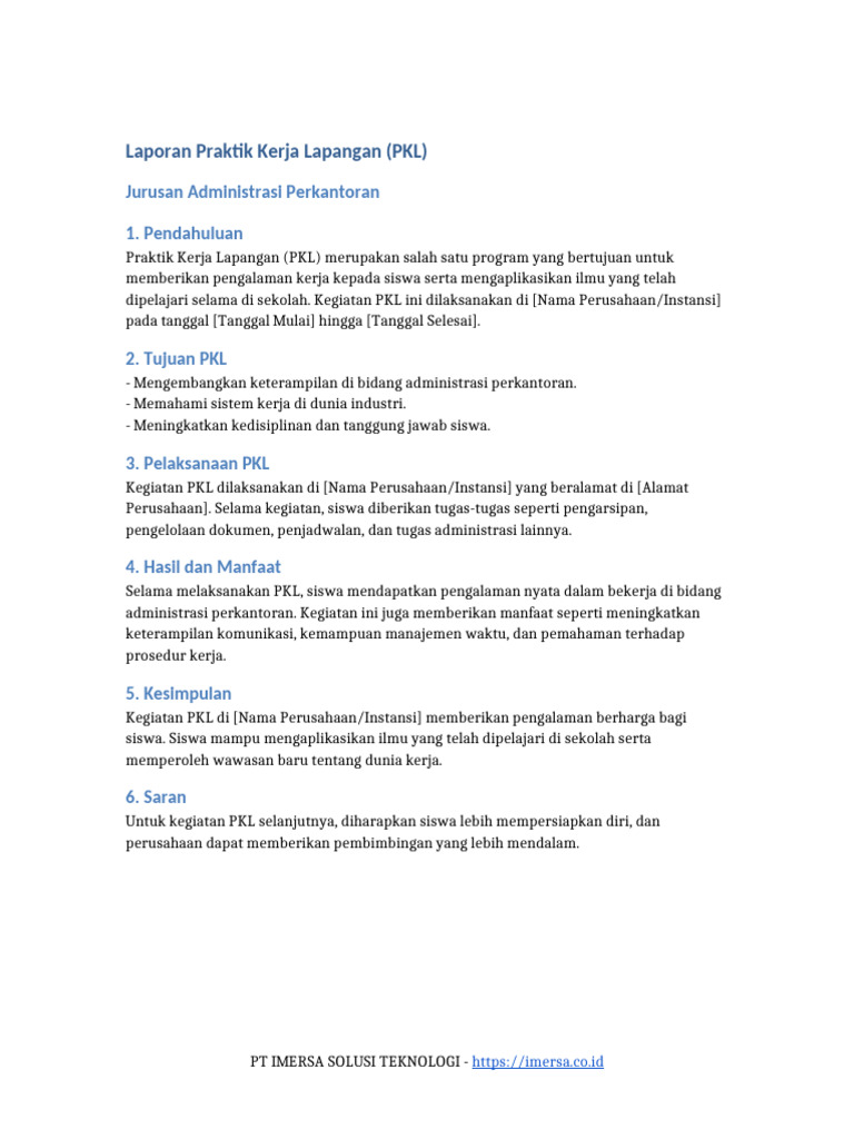 Laporan PKL Administrasi Perkantoran | PDF