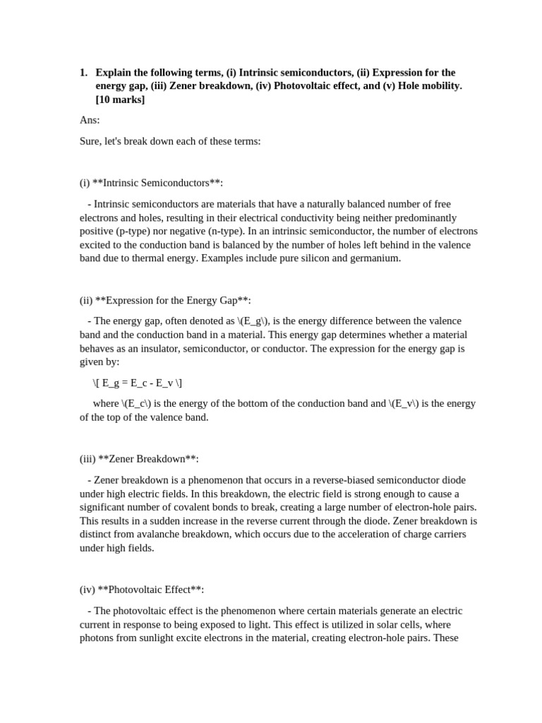 unit 2 | PDF | Semiconductors | P–N Junction