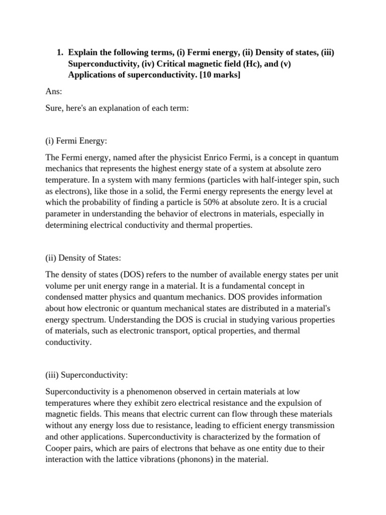 Unit 1 Pdf Superconductivity Electrical Resistivity And Conductivity