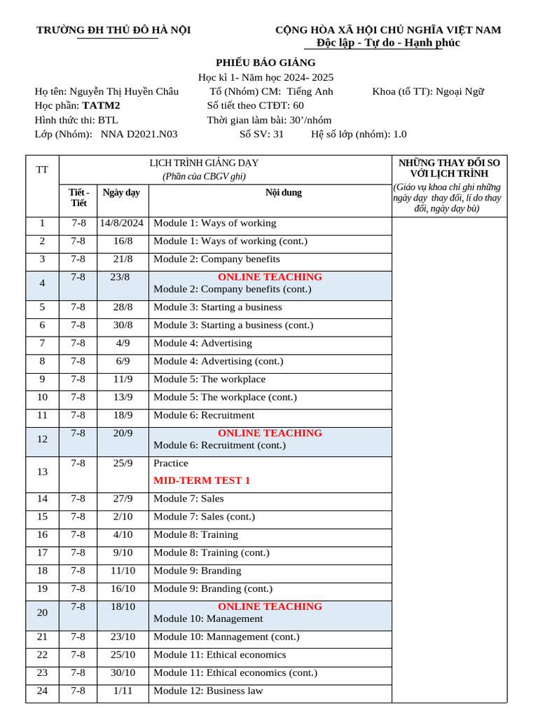 PBG TATM2x2 Nhóm D2021 2024-2025 | PDF