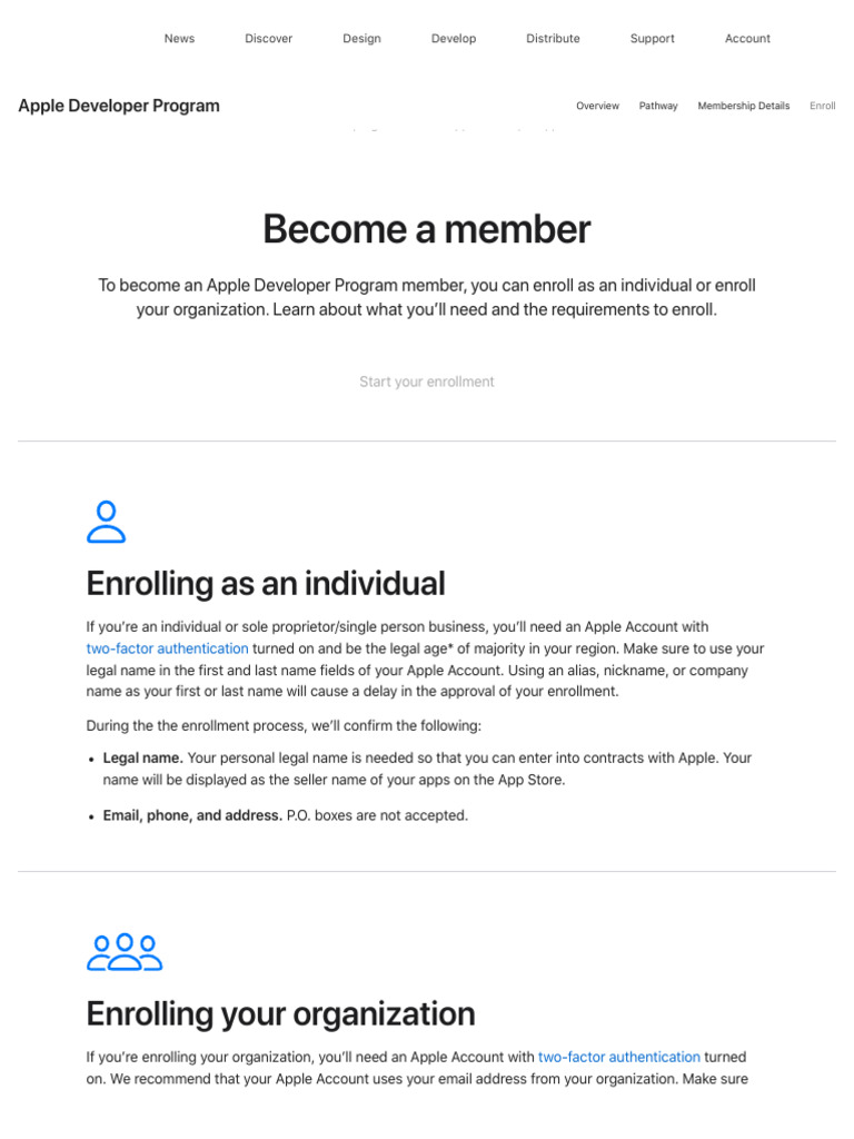 Apple Developer Program Enrollment Guide | PDF | Mobile App | Apple Inc.