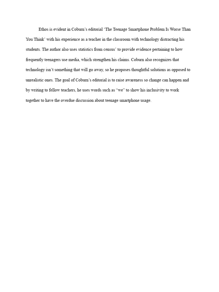 Ethos Paragraph | PDF