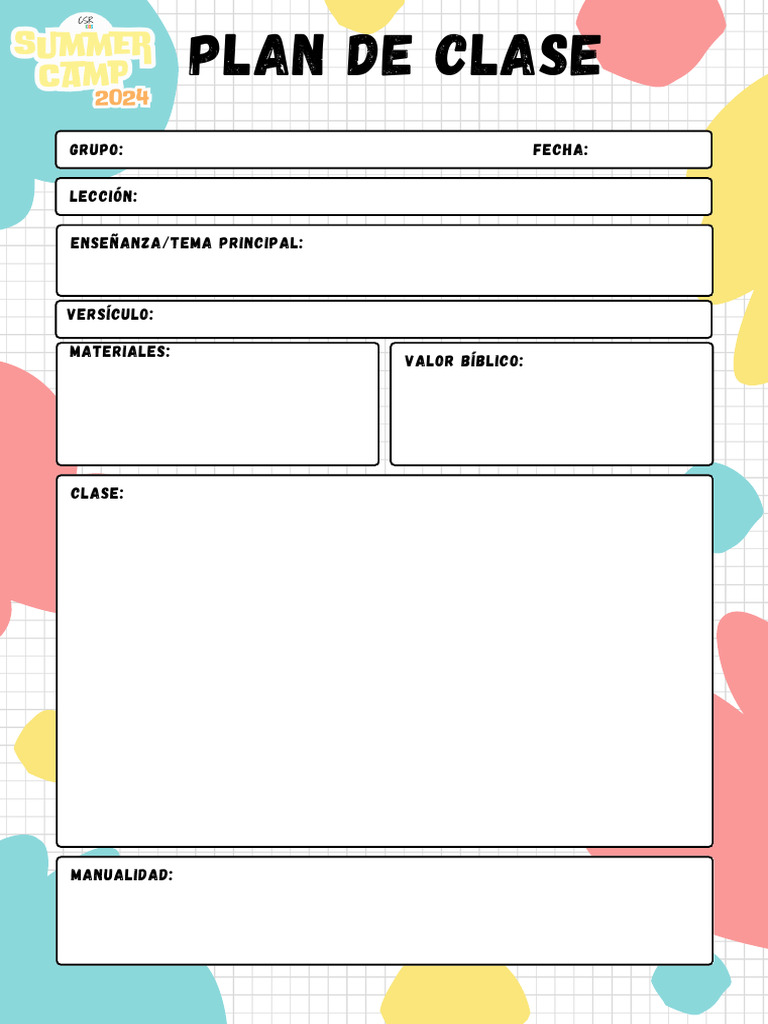 Daily Lesson Plan in Colourful Pastel Doodle Style PDF | PDF