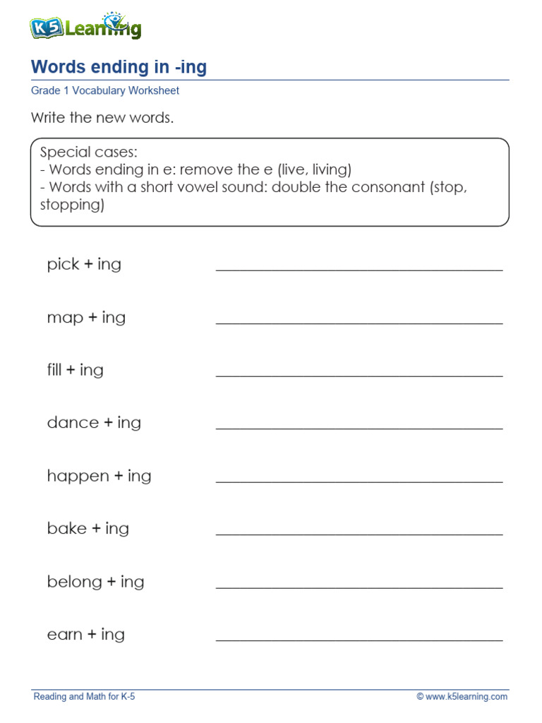 grade-1-ing-ending-words-3 | PDF