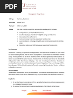 Matron Job Description and Responsibilities | PDF | Housekeeping ...