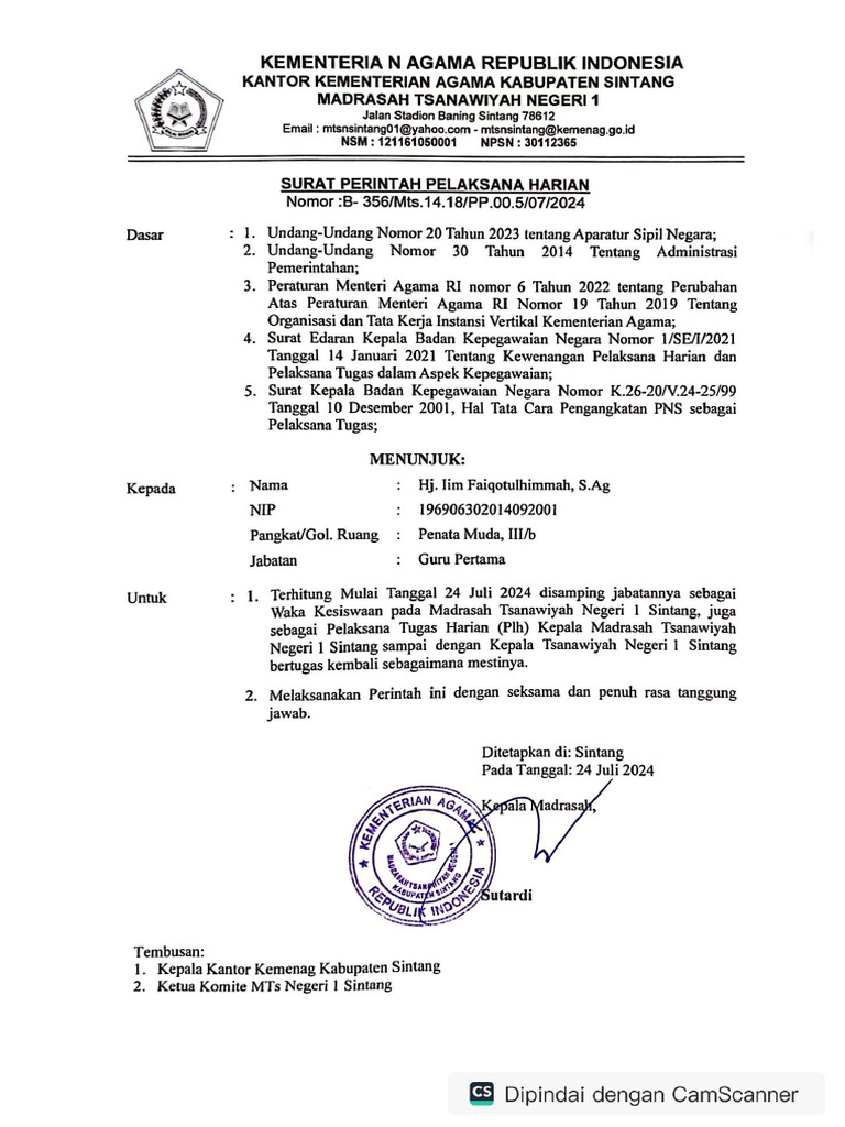SURAT PLH | PDF