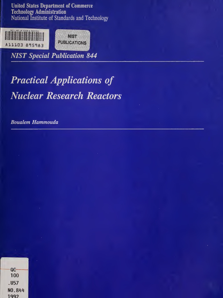 Nist Special Publication 844 | PDF | Nuclear Fission | Neutron