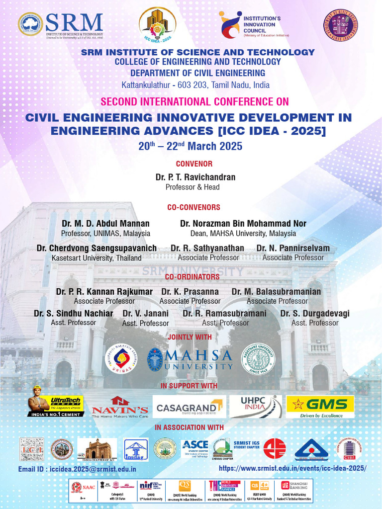 SRMIST Civil Second ICC IDEA 2025 - Brochure | PDF | Carnegie Mellon ...