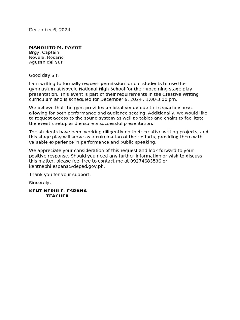 request letter | PDF