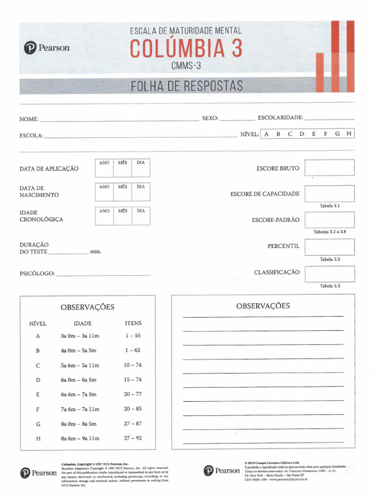 CMMS Columbia 3 - Folha de Aplicação | PDF