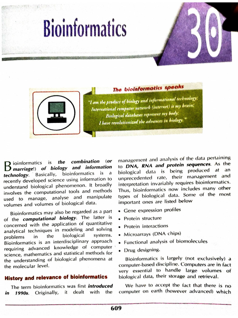 Bioinformatics Notes | PDF