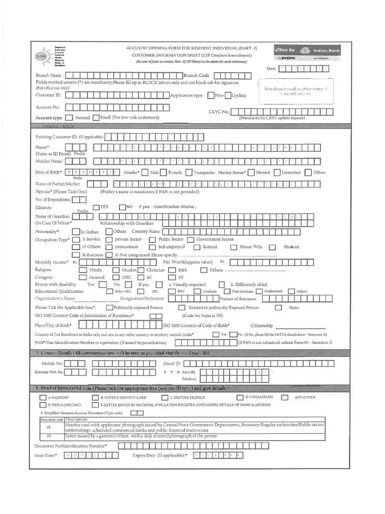 Cif Form | PDF