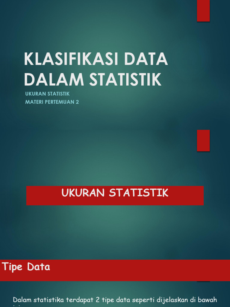 Tipe dan Skala Data Statistik | PDF