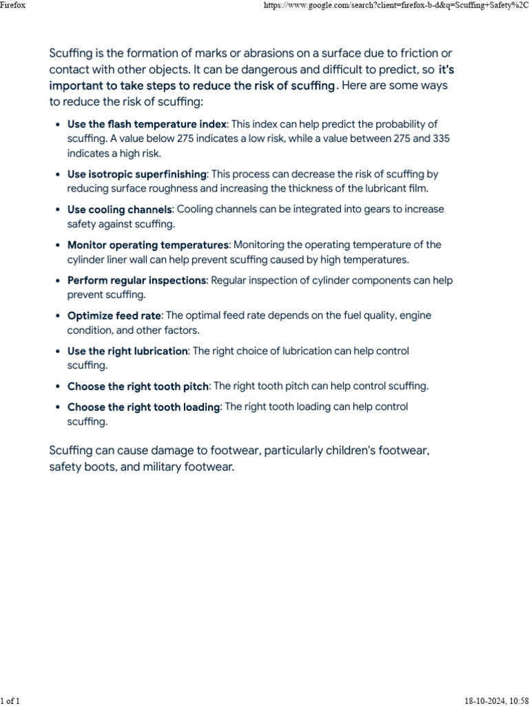 Scuffing Safety, - Google Search | PDF