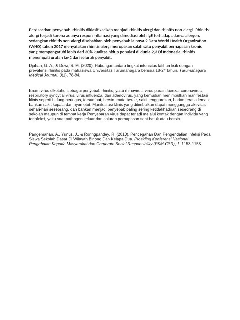 penyebab rhinitis | PDF