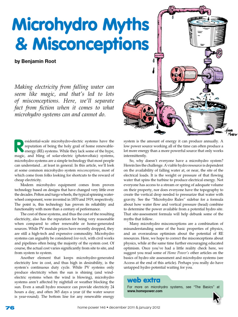 Microhydro Systems: Myths vs. Facts | PDF | Hydroelectricity | Power ...