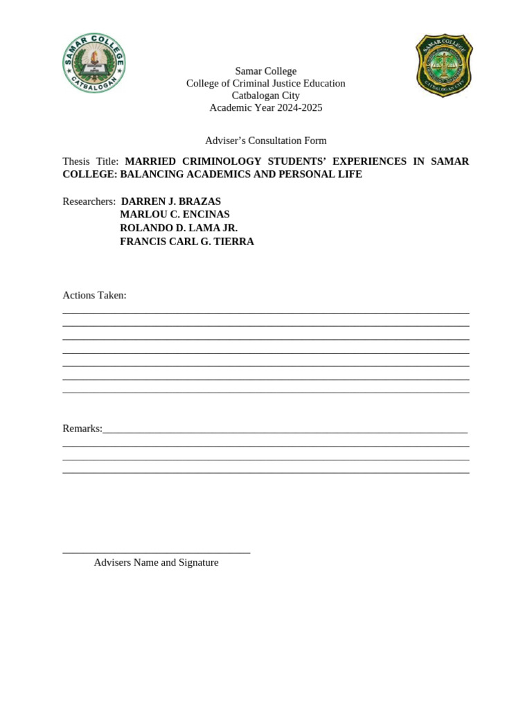 Experiences of Married Criminology Students | PDF