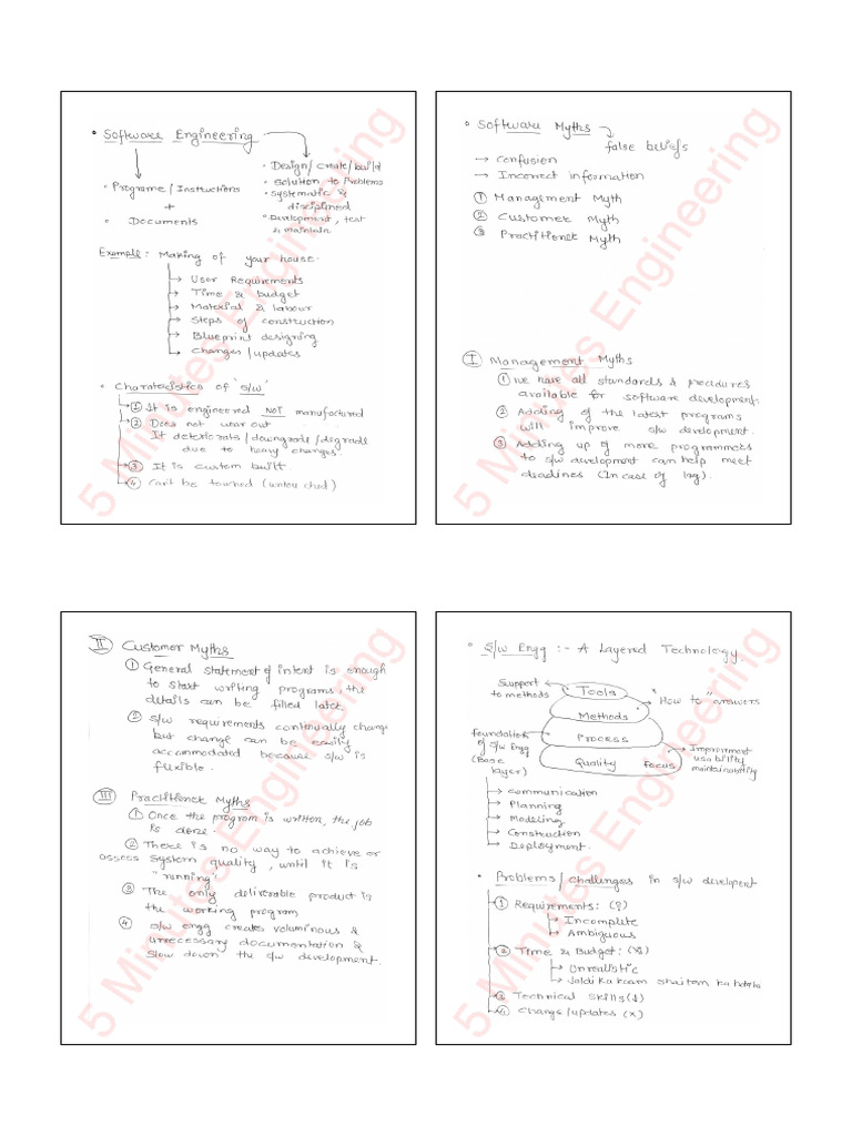 Software Engineering Notes | PDF