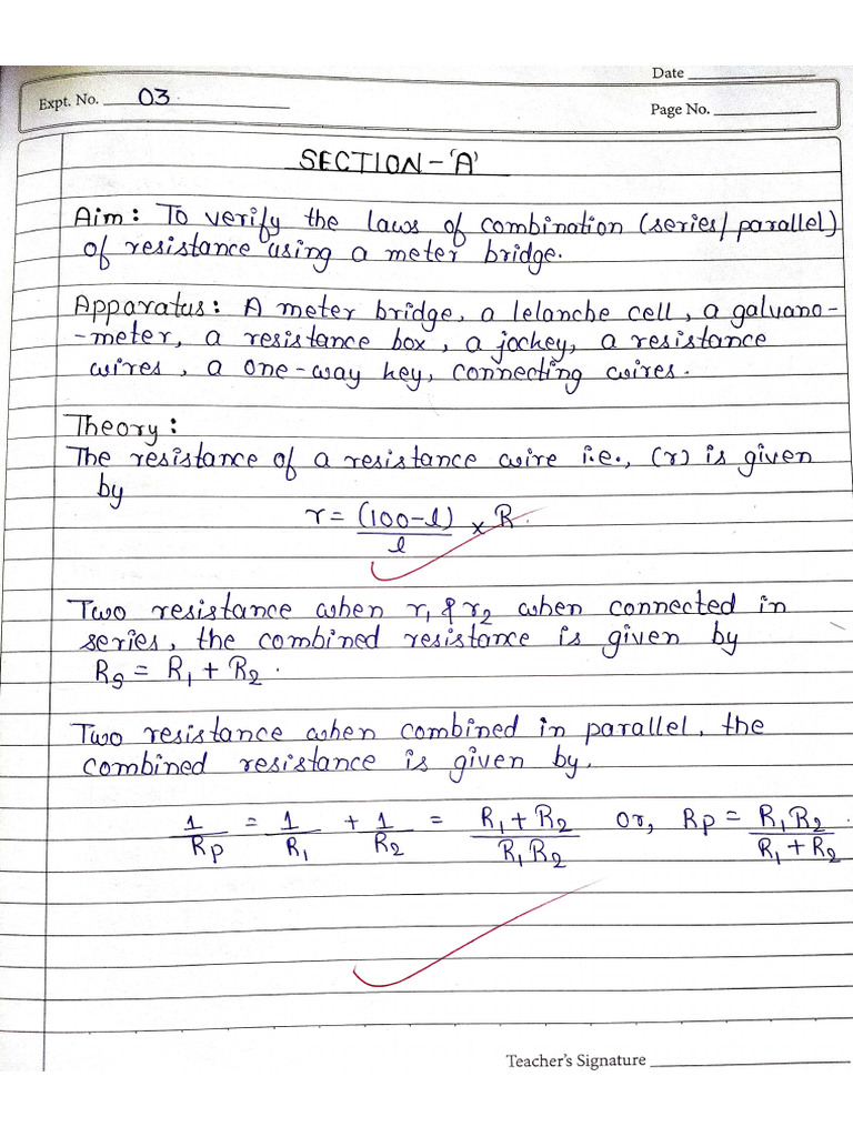 Physics Section A Expt. 3 | PDF