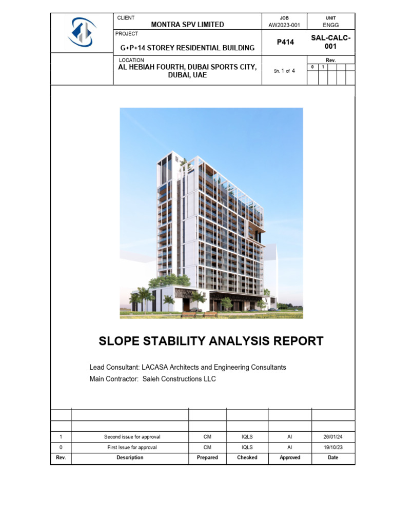 01 - Slope Stability Report | PDF | Engineering | Geotechnical Engineering