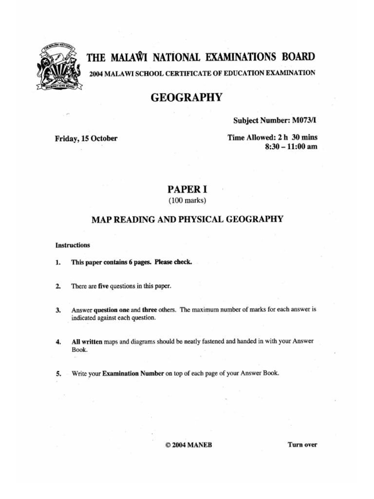 2004-GEOGRAPHY_P1 | PDF