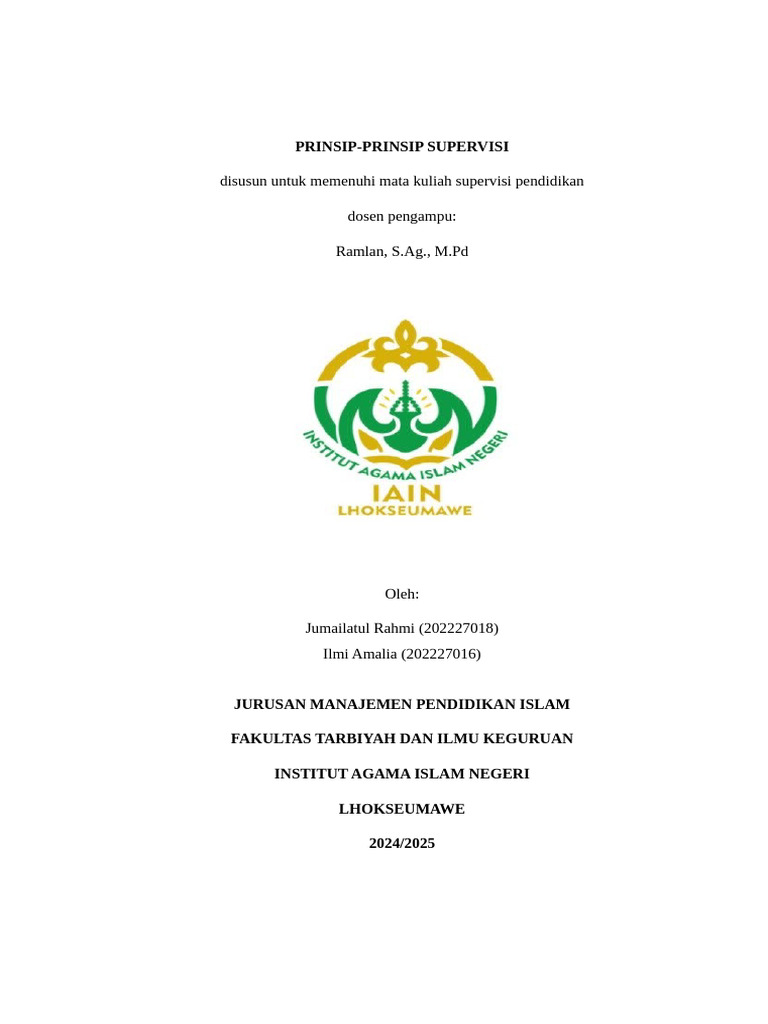 Makalah Supervisi Pendidikan | PDF