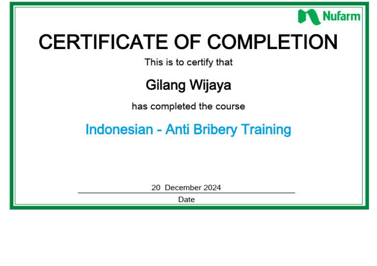 CertificateOfCompletion | PDF