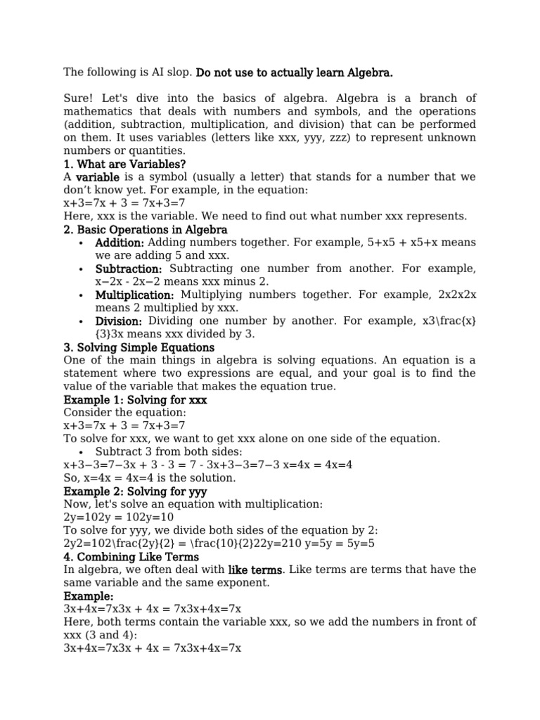 Algebra 101 May 2023 | PDF | Algebra | Equations