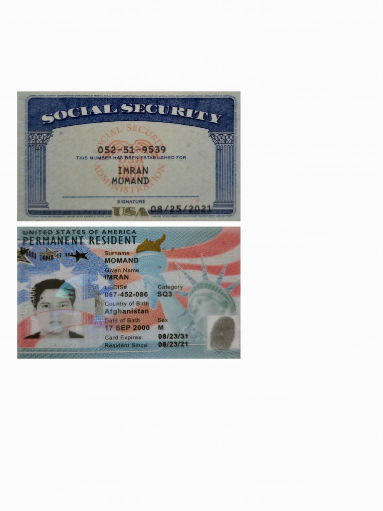 Social and Green Card | PDF