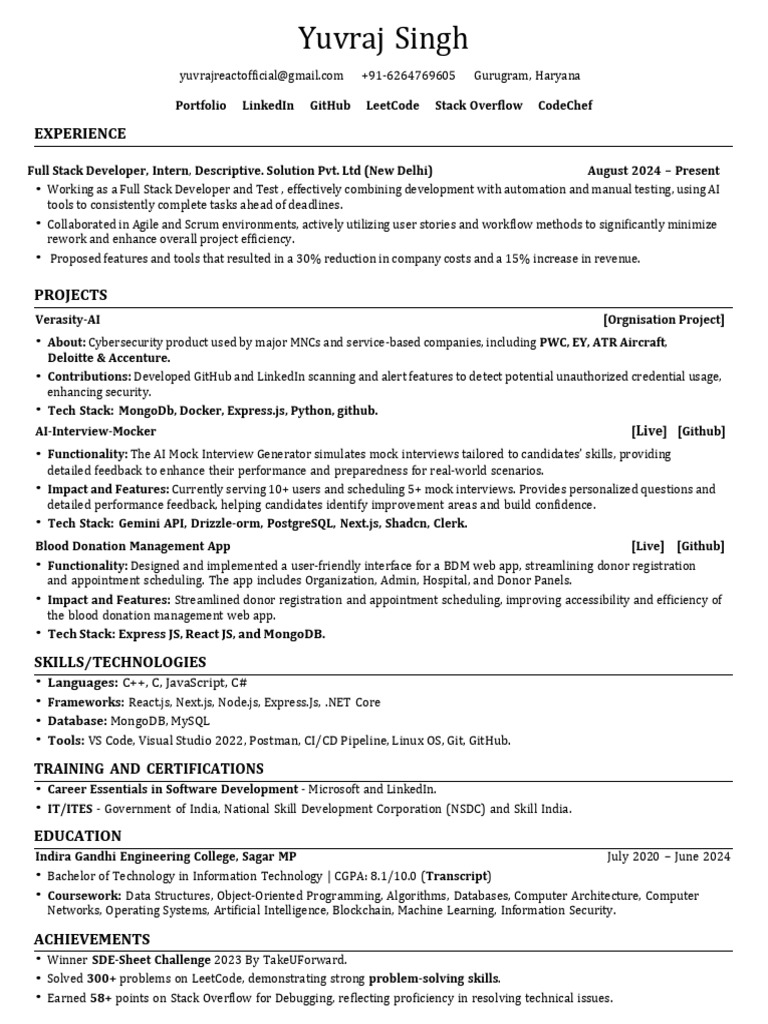 Resume 94 ATS Score | PDF | Systems Architecture | Computing