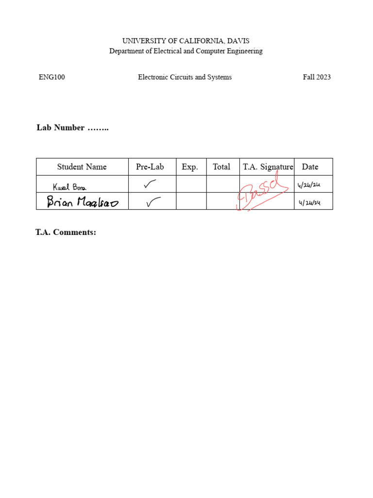 Op-Amp Lab Report: Inverting & Non-Inverting Circuits | PDF ...