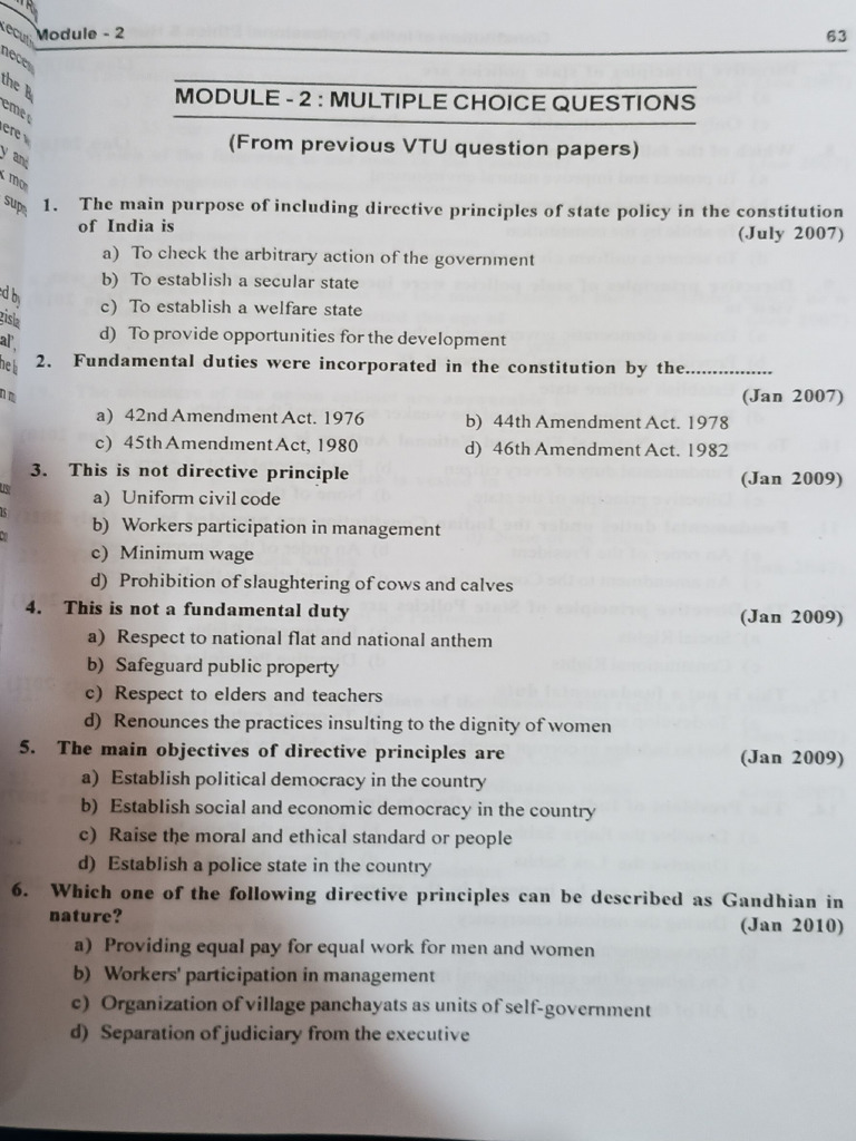 Directive Principles & Union Executives | PDF