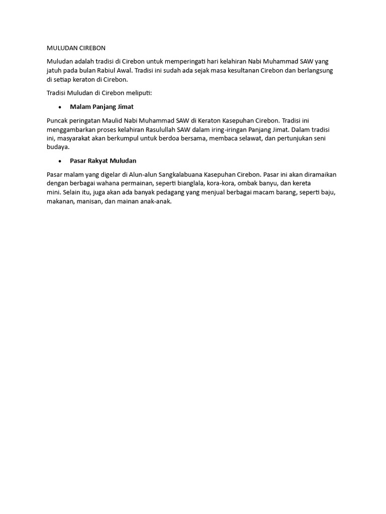 Muludan Cirebon | PDF