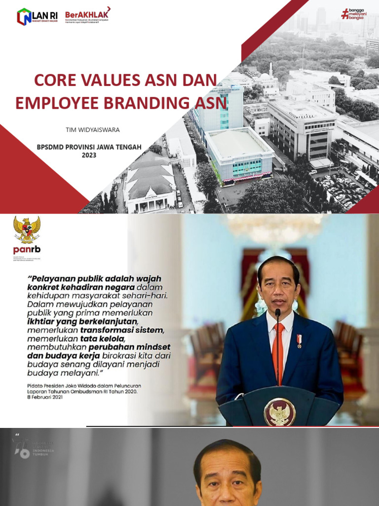 Core Values dan Branding ASN 2023 | PDF
