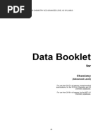 A Level Chemistry Data Booklet 2024 | PDF