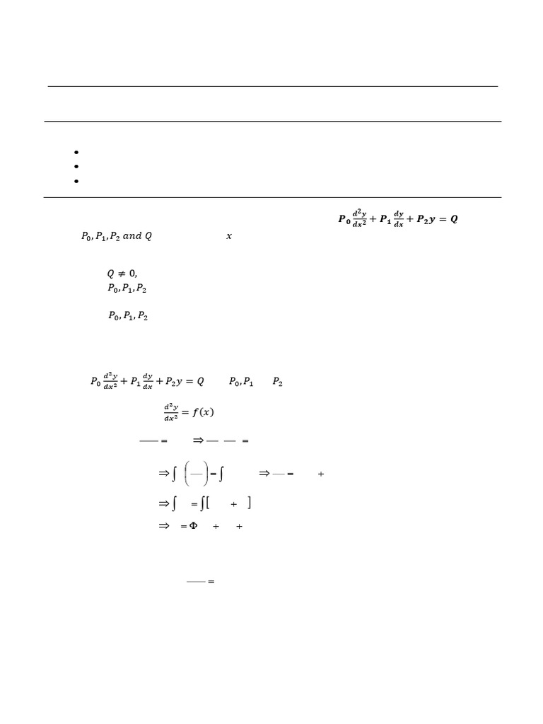 SECOND ORDER ODE - LECTURE NOTE (HANDOUT) (2) | PDF | Equations | Ordinary Differential Equation