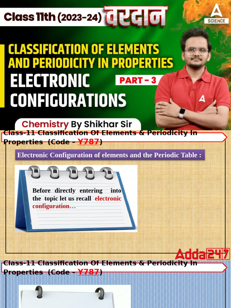 Class 11: Periodic Table & Electron Configuration | PDF | Electron ...