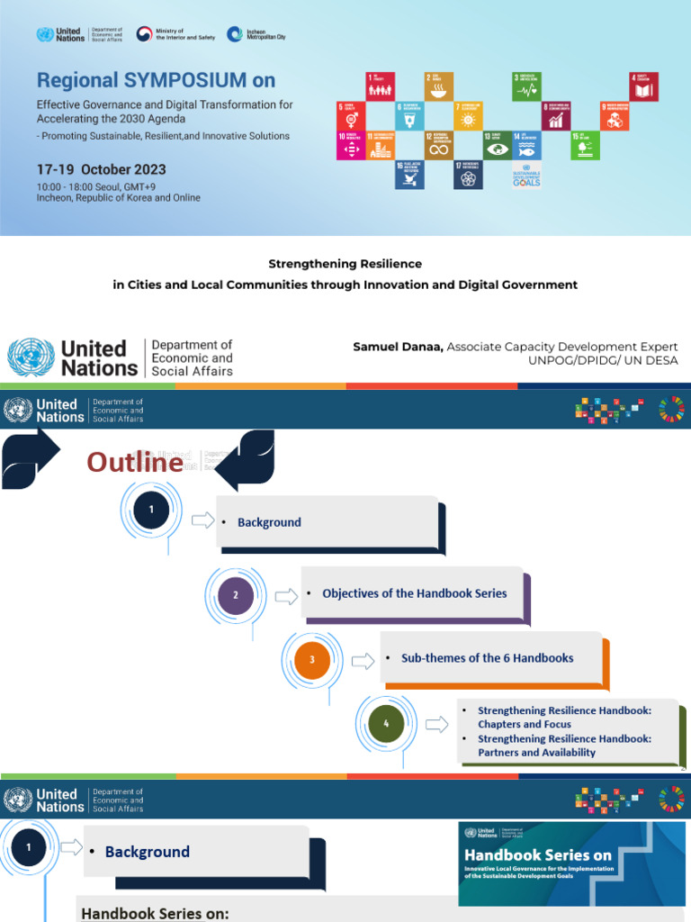 Strengthening Resilience in Cities and Local Communities Through ...