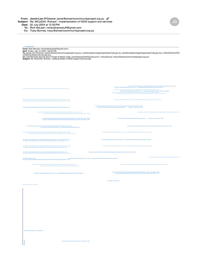 Evidence Ndis Corruption MCLEAN Richard Implementation of NDIS Support ...