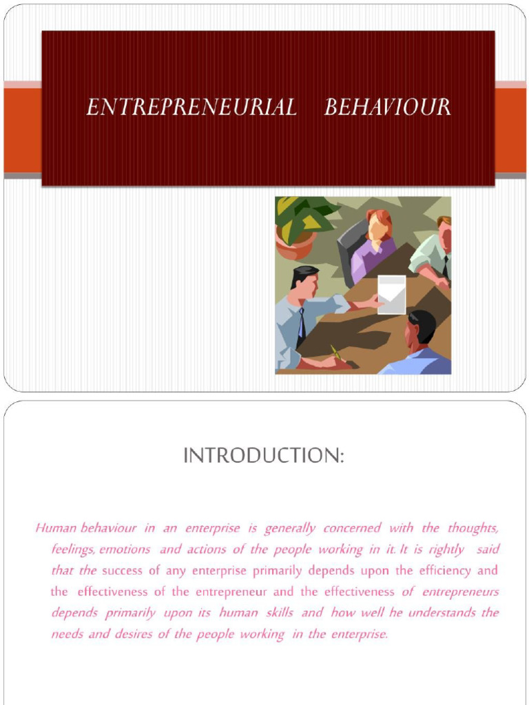 Intro to Entrep Behavior | PDF