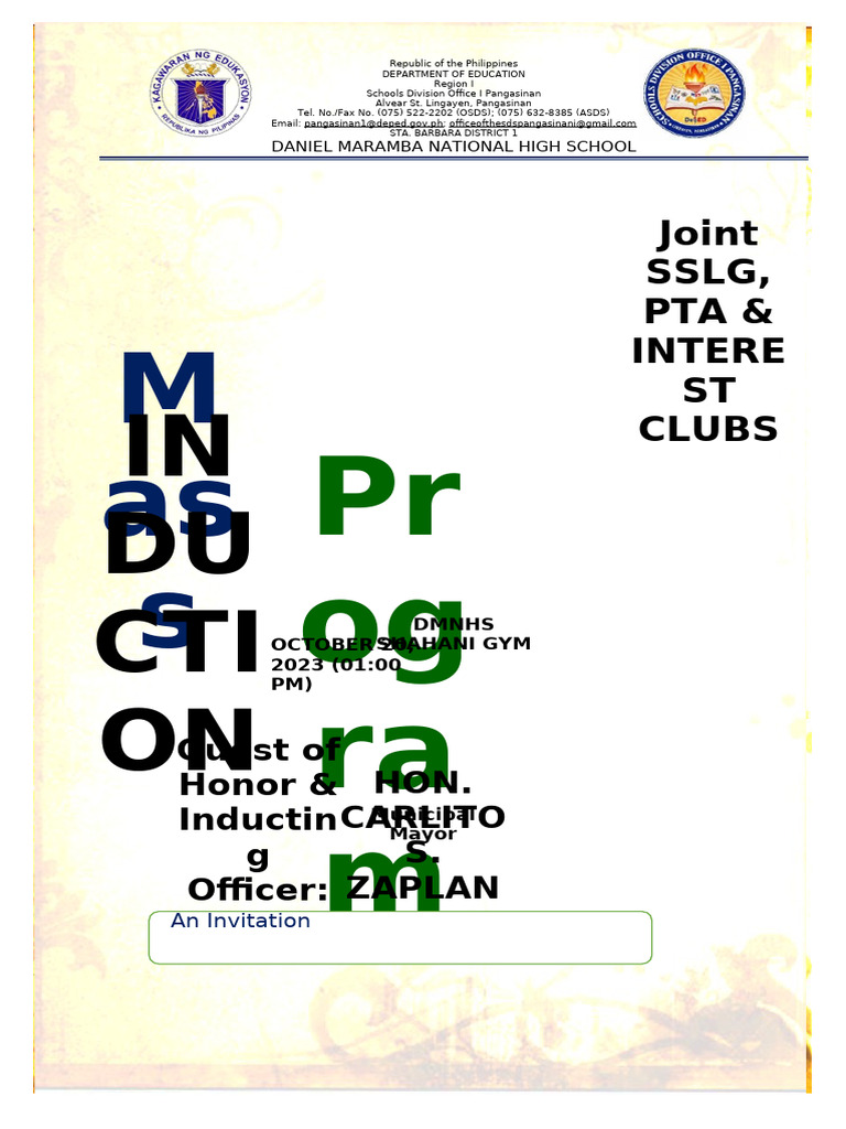 Induction Invitation Latest | PDF | Government Institutions | Government