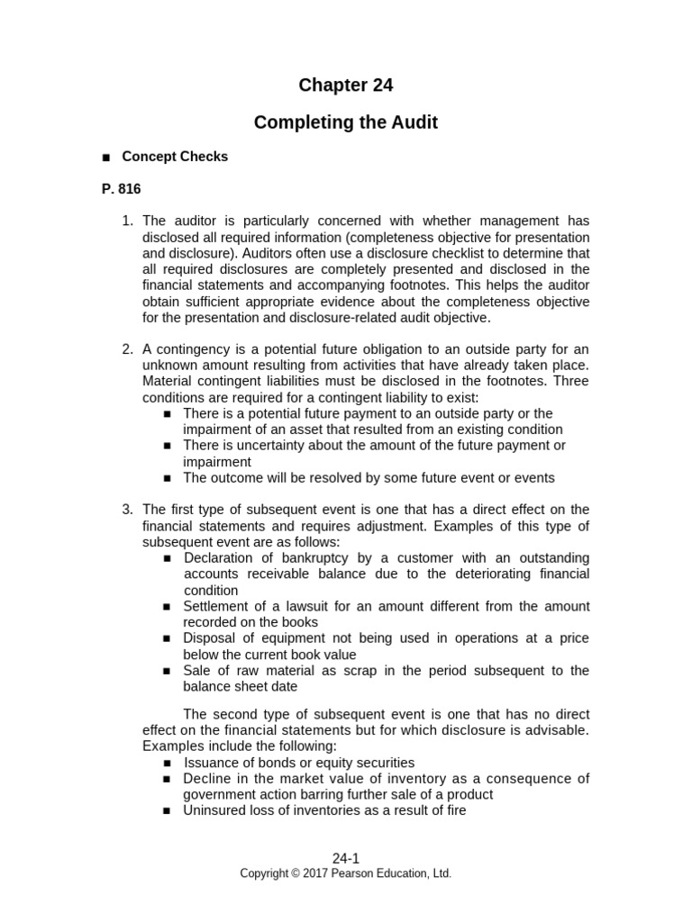 Arens Auditing16e SM 24 | PDF