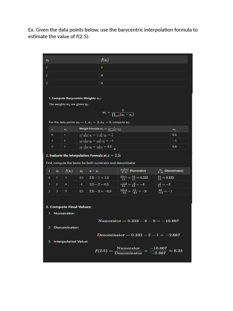 Ex. Barycentric Interpolation | PDF