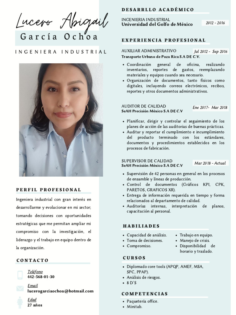 Cv Lucero Abigail García Ochoa | PDF | Business